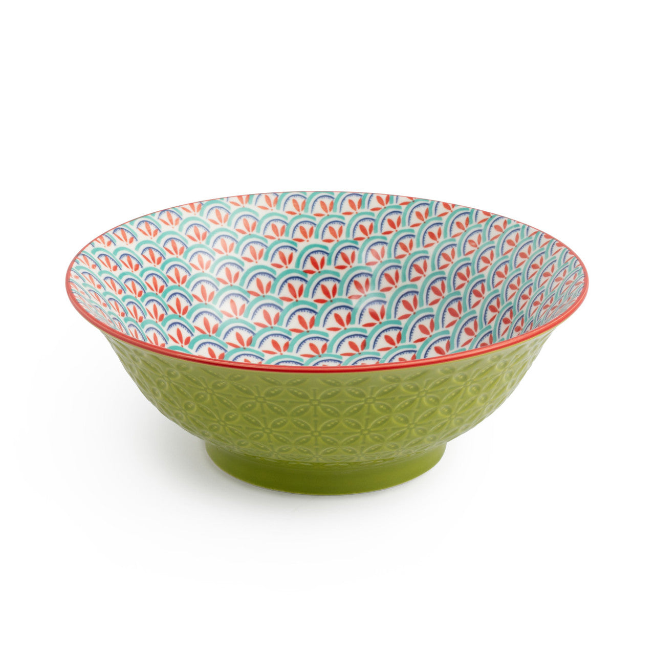 Mikasa Green and Blue Geometric Stoneware Ramen Bowl, 21cm – G Grace & Son